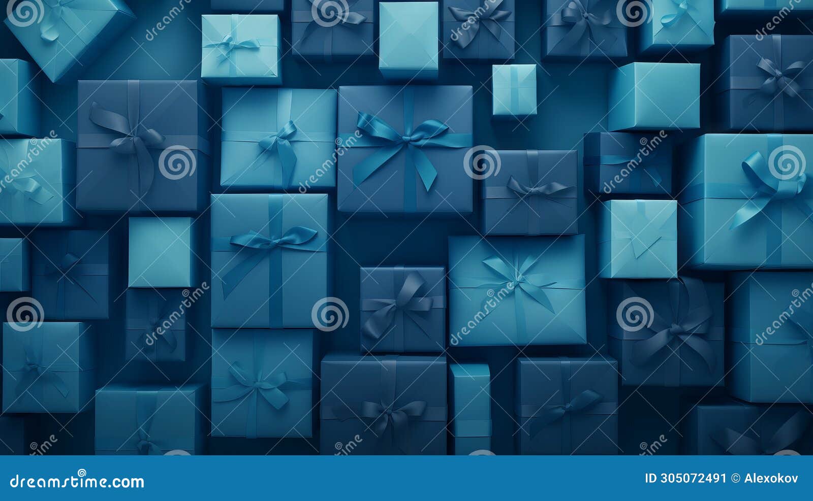 Blue Present Paper Texture Background AI Generated Stock Illustration ...