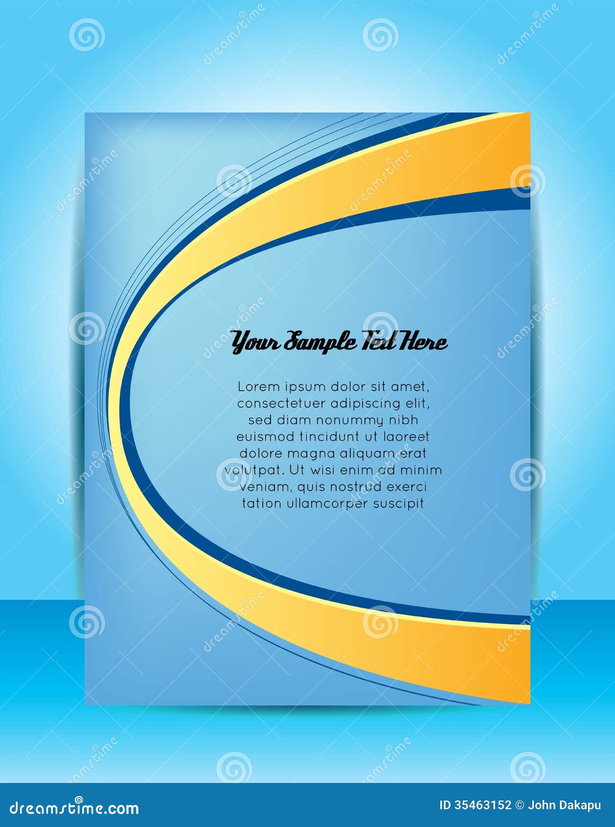 Blue Presentation of Business Poster Stock Illustration - Illustration ...