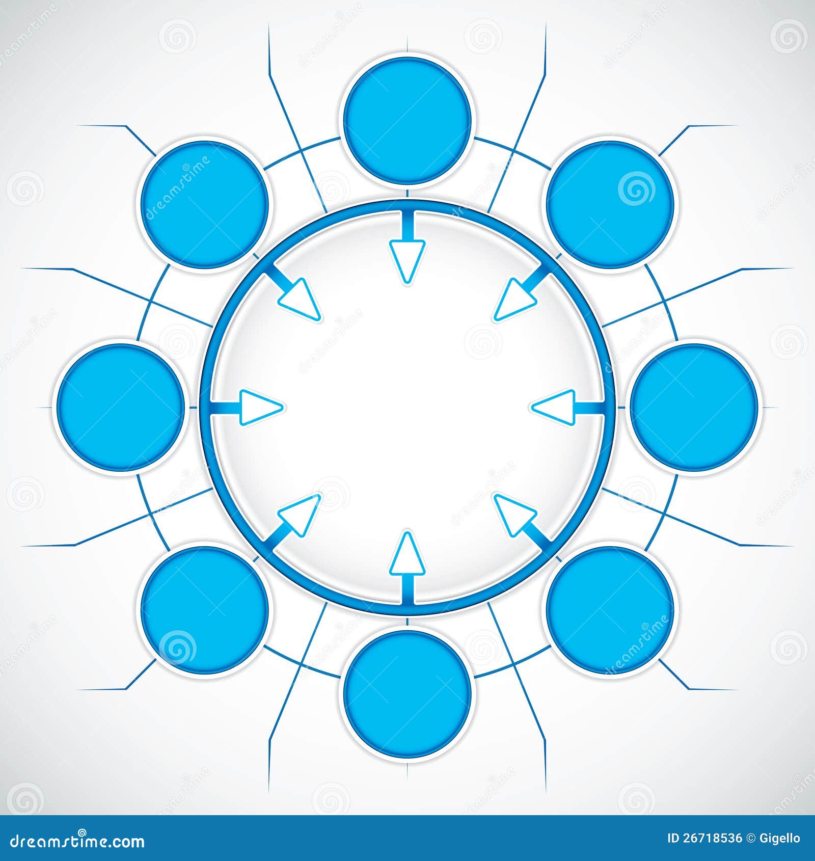 Presentation Circle Chart Template With 10 Options. Editable Chart ...
