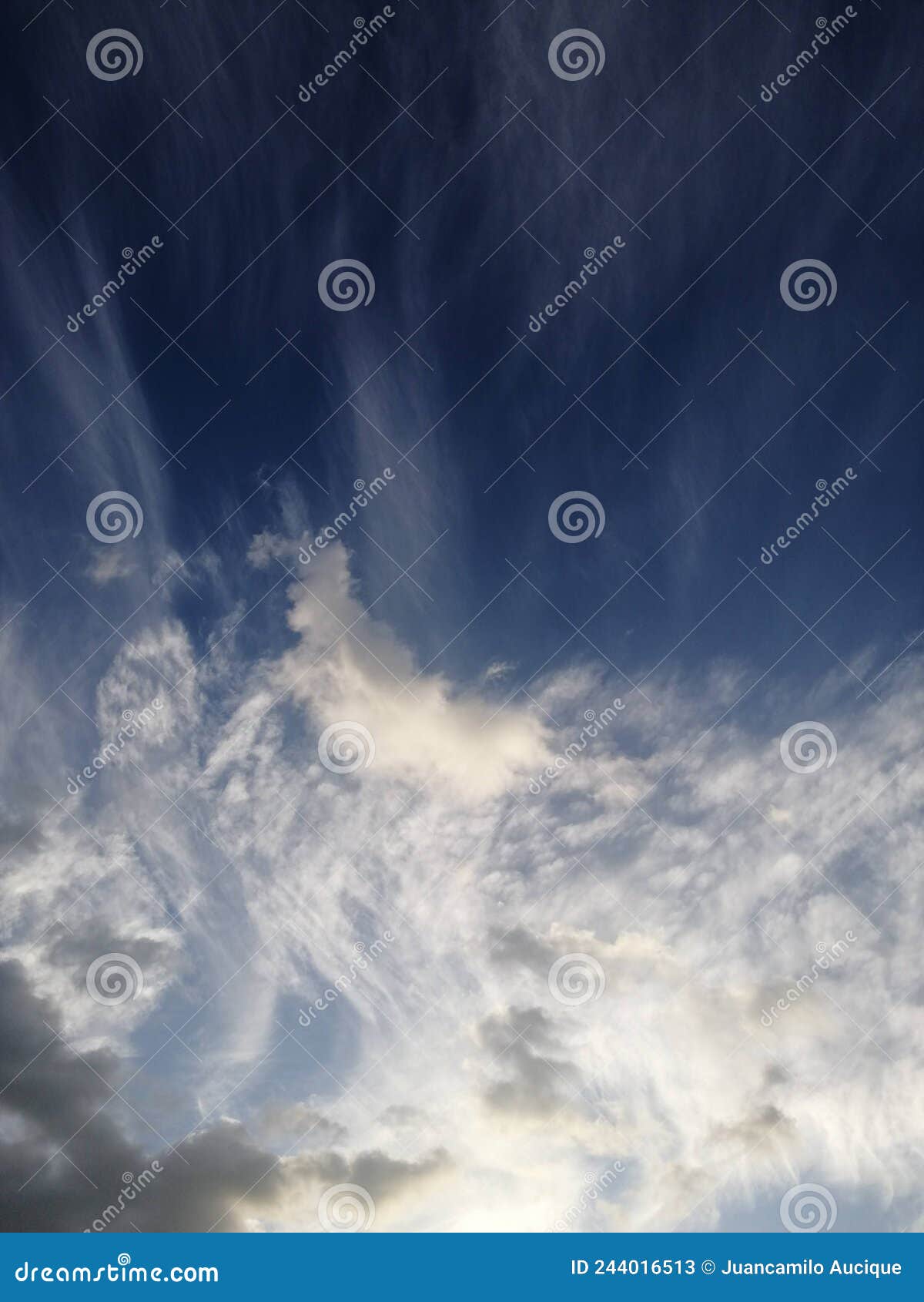 BLUE PRETTY SKY stock image. Image of sunny, clouds - 244016513