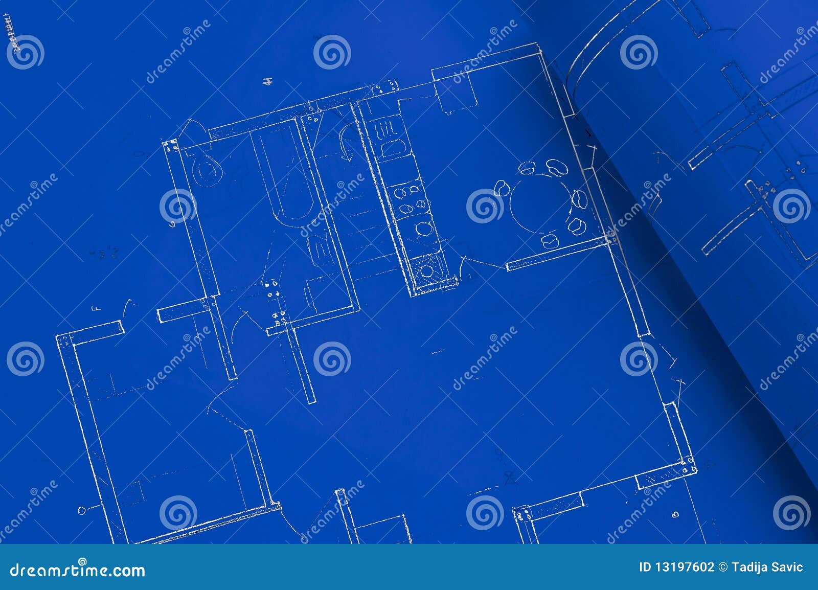 Blue print stock photo. Image of work, arch, construction - 13197602
