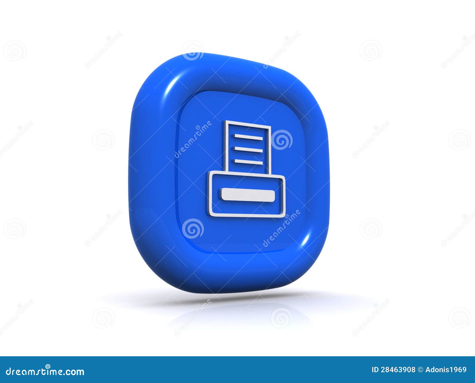 Blue print button stock illustration. Illustration of printing - 28463908