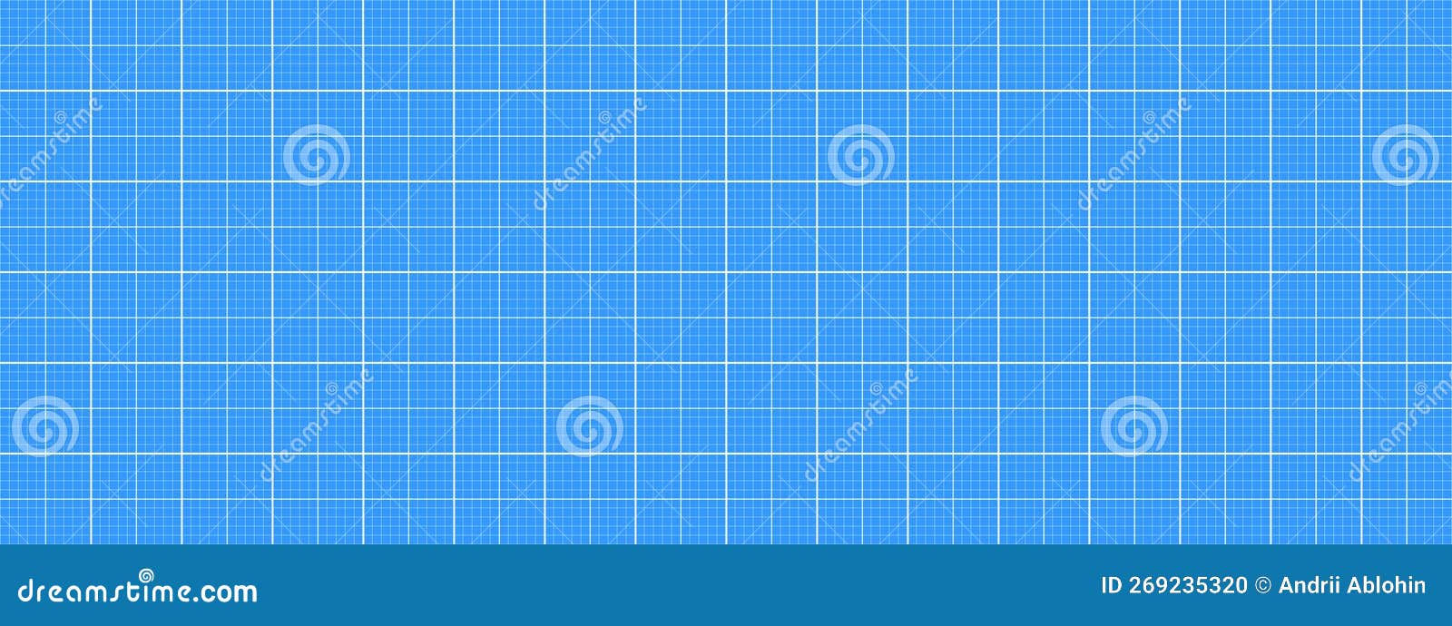 Blue Print Grid Worksheet Template. Checkered Blank Page Layout for ...