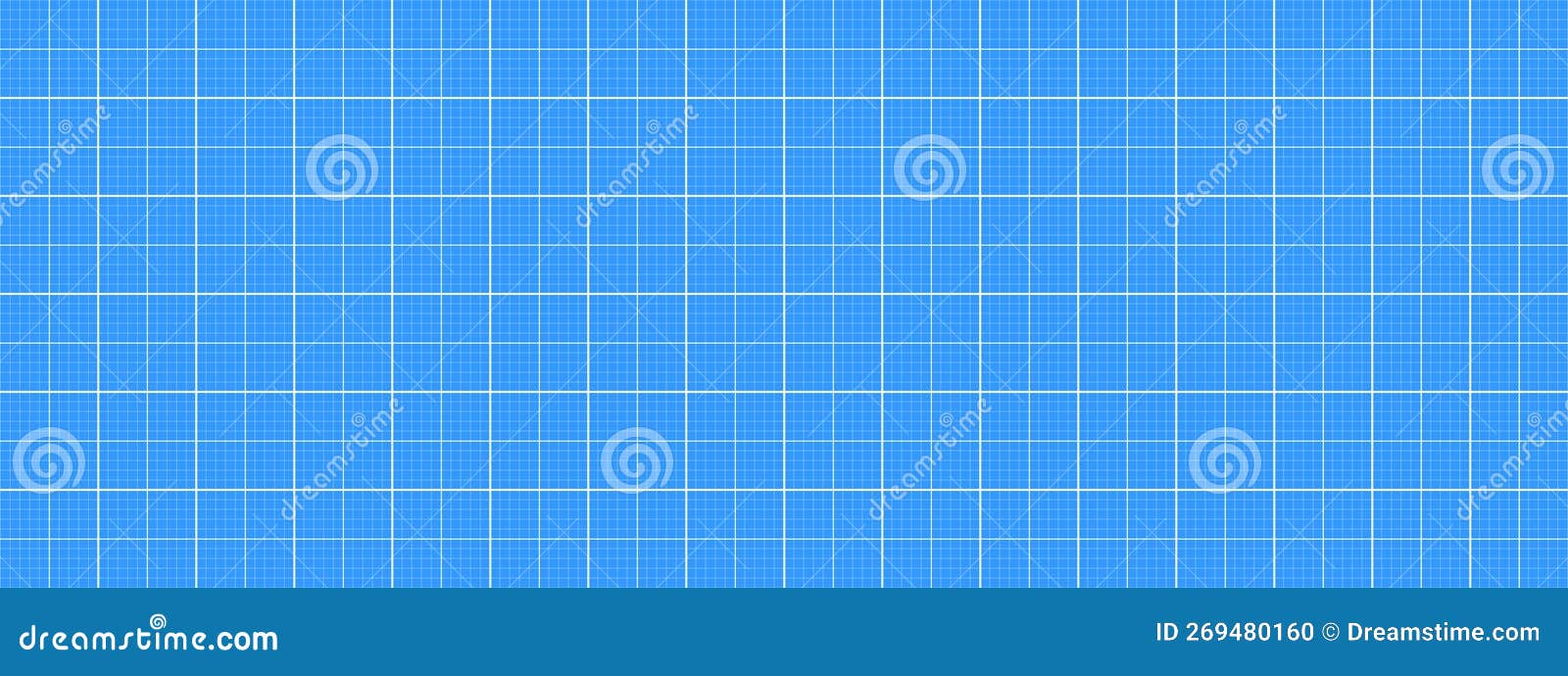 Blue Print Grid Worksheet Template. Checkered Blank Page Layout for ...