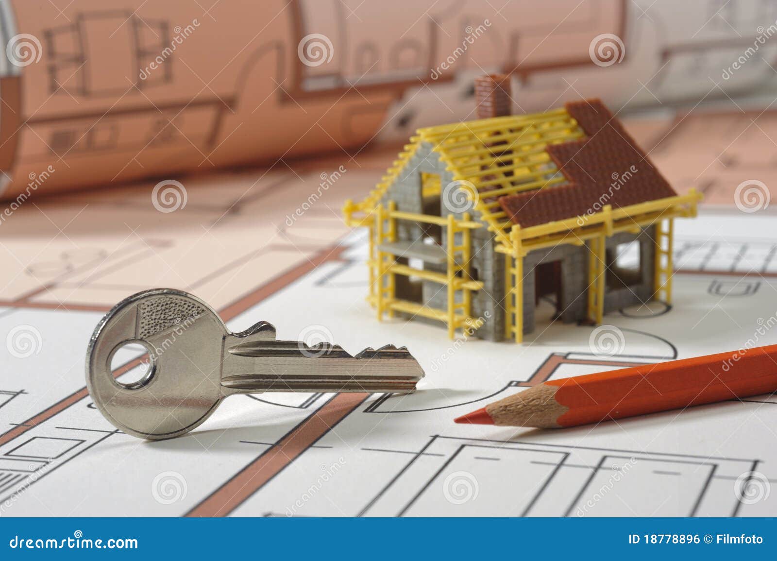 Blue print plan stock photo. Image of home, construction - 18778896