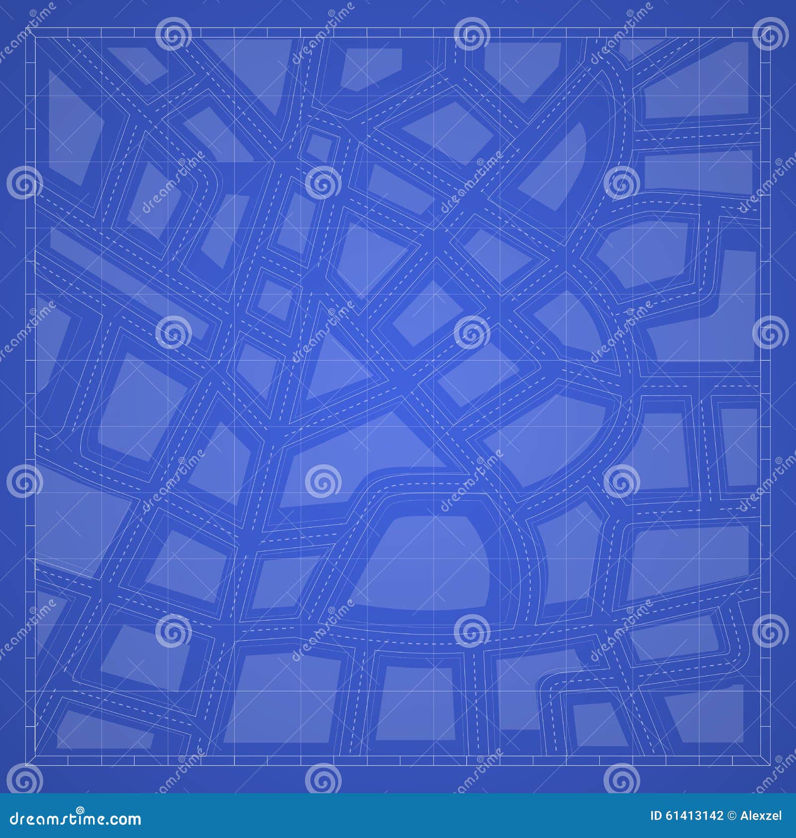 Blue print plan stock vector. Illustration of city, office - 61413142
