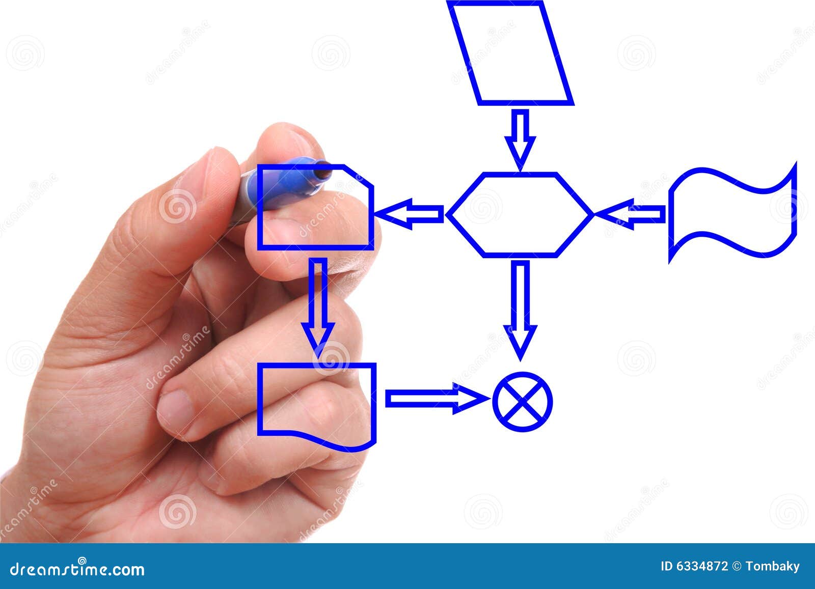 Blue process diagram stock photo. Image of layout, innovation - 6334872