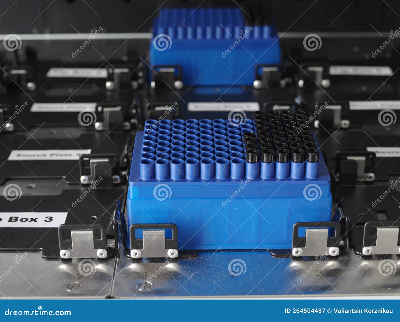 Blue Processing DNA Laboratory Equipment Stock Image - Image of light ...