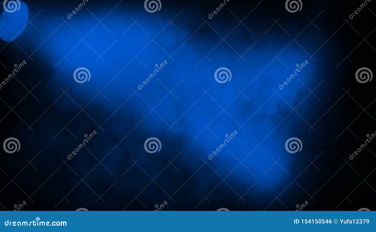 Blue Projector. Spotlight Stage with Smoke on Black Background. Design ...