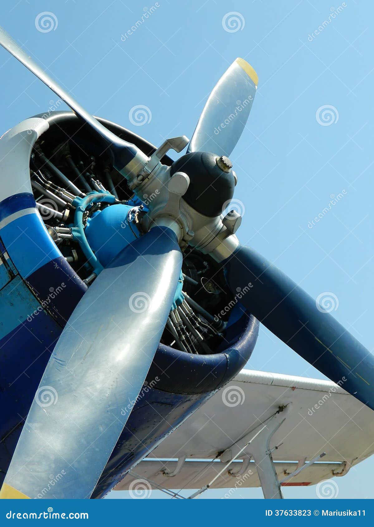 Blue propeller stock image. Image of exhaust, load, flight - 37633823