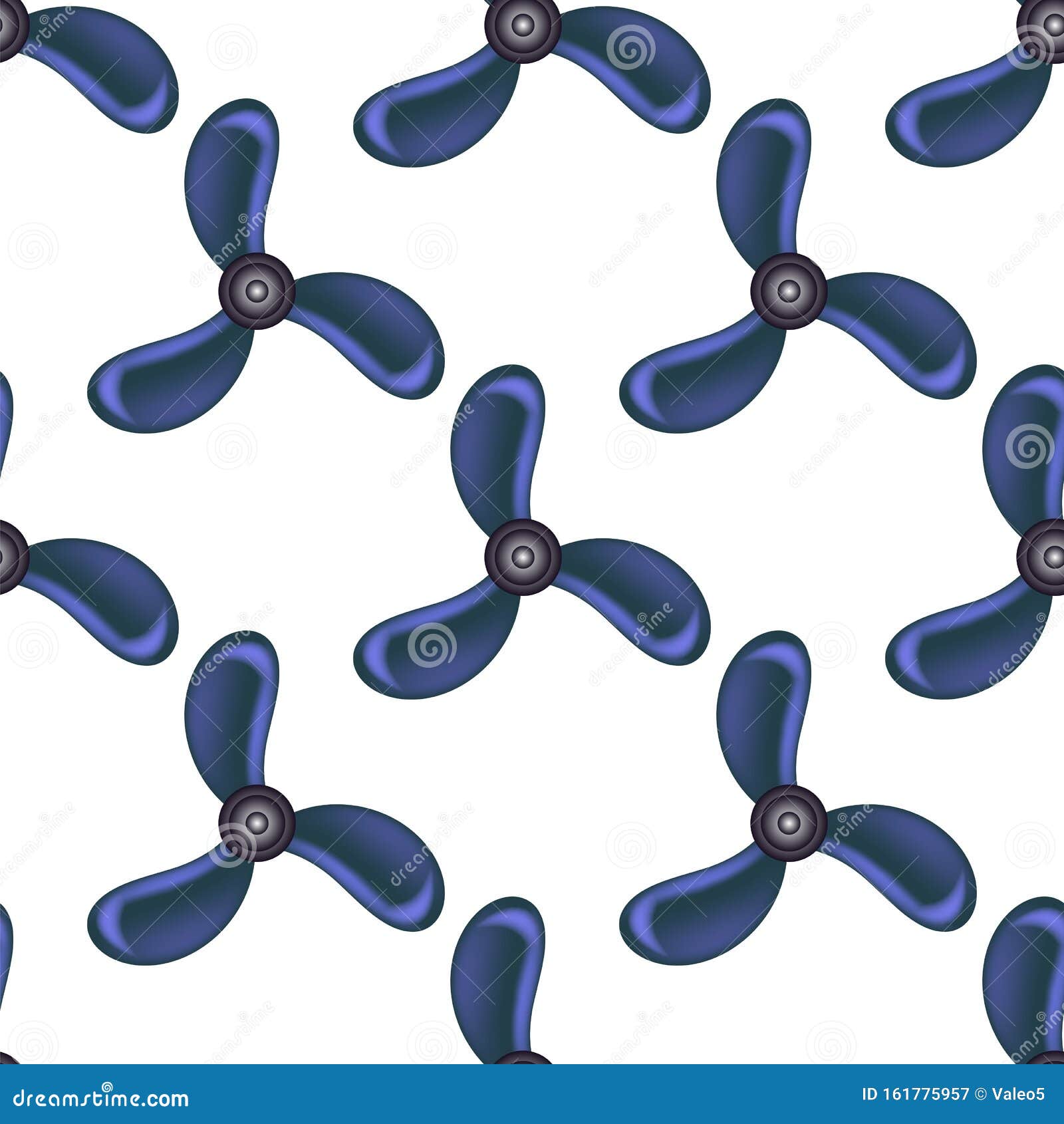 Blue Propeller Icon Seamless Pattern Isolated on White Background Stock ...