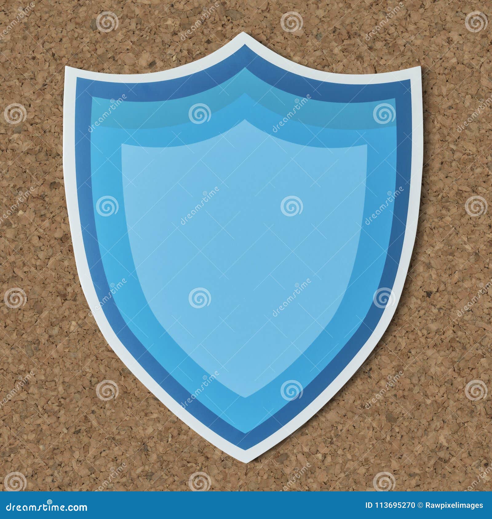 Blue Protection Shield Icon Stock Photo - Image of resistant, icon ...