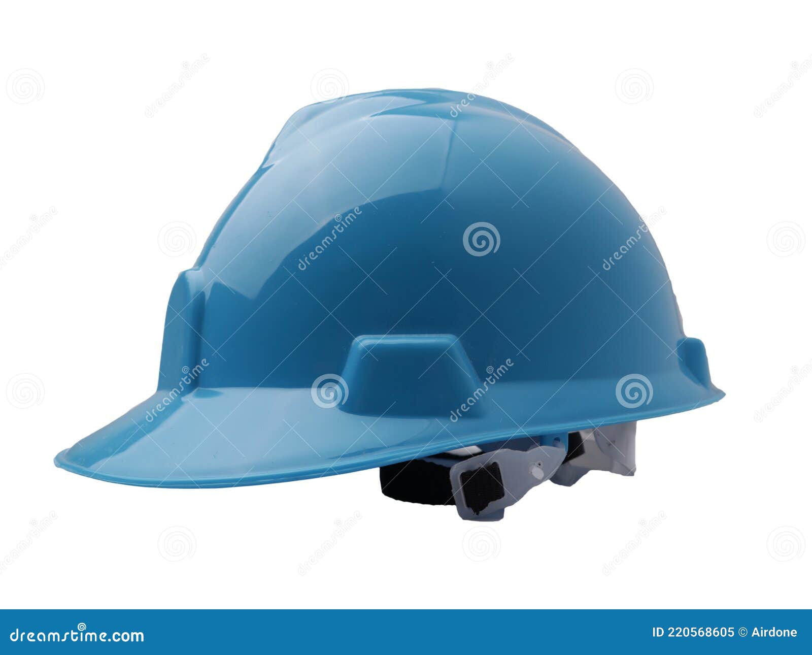 Blue Protective Construction Safety Helmet Isolated on White Stock ...