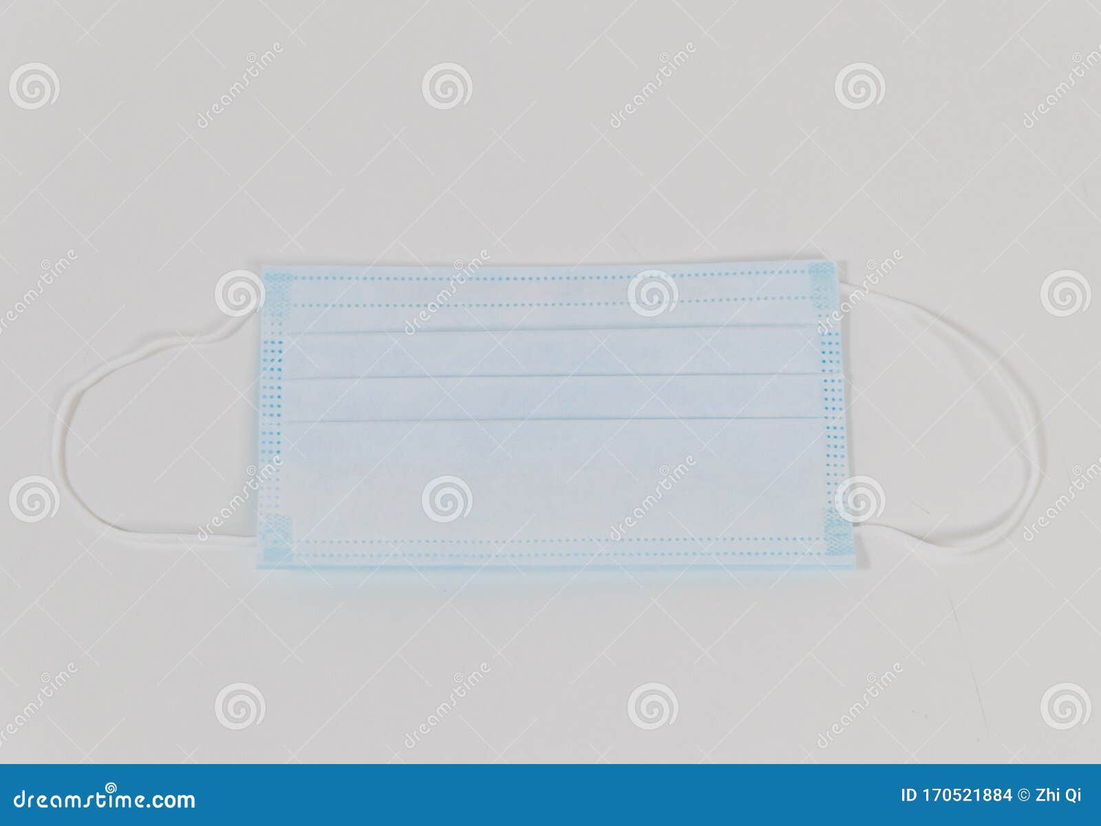 Blue Protective Mask Isolated Stock Photo - Image of blue, breath ...