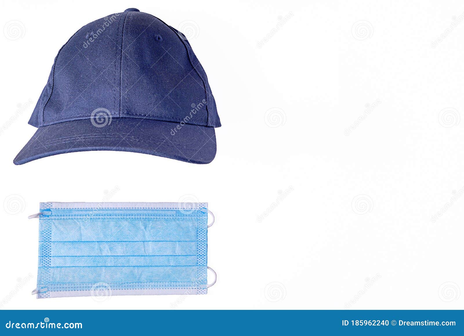 Blue Protective Mask Isolated on White Background Stock Photo - Image ...