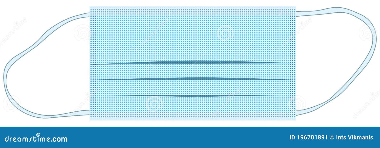 Blue Protective Surgical Face Mask Stock Vector - Illustration of ...