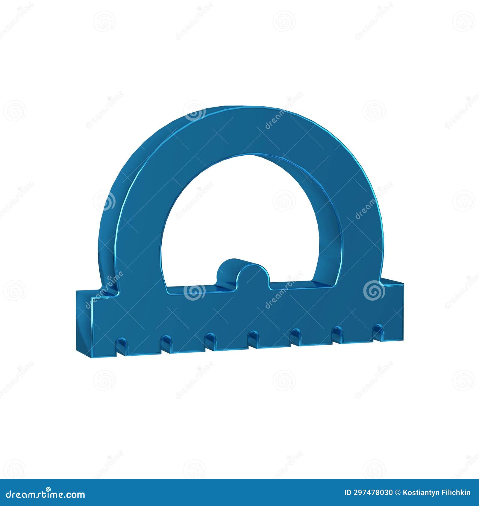 Blue Protractor Grid for Measuring Degrees Icon Isolated on Transparent ...