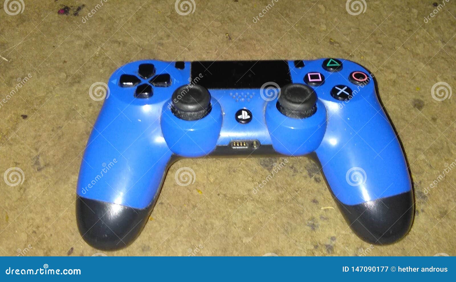 Blue ps4 controller editorial photography. Image of wireless - 147090177
