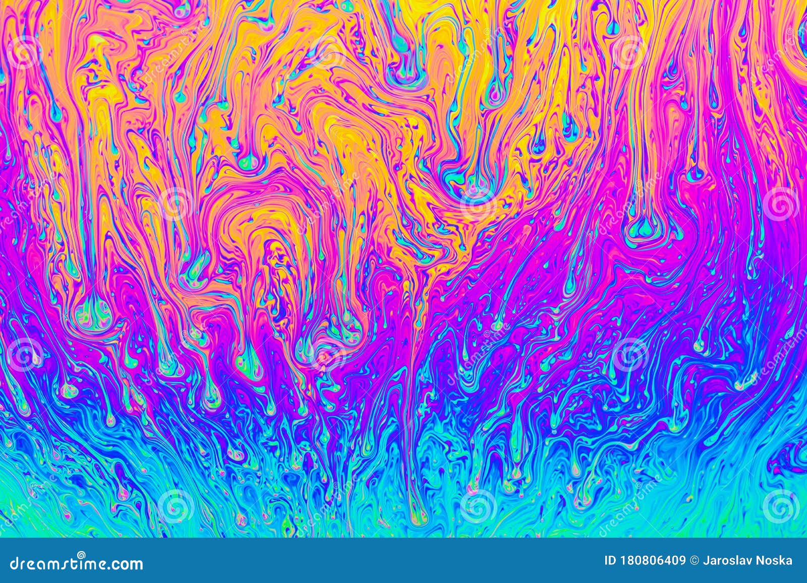 Blue Psychedelic Abstract Formed by Light Reflecting Off a Textured ...