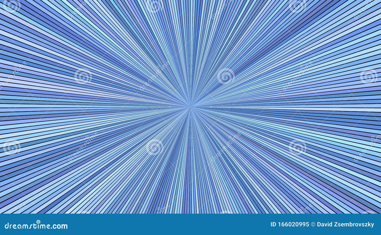 Blue Psychedelic Abstract Ray Burst Background - Vector Graphic Stock ...