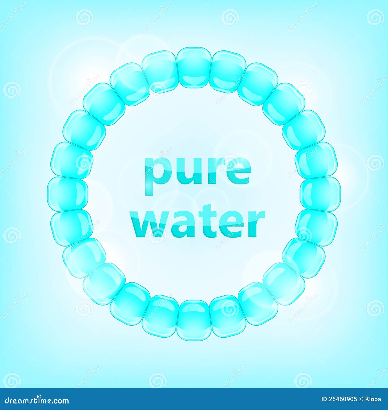 Blue Pure Water Concept stock vector. Illustration of nature - 25460905