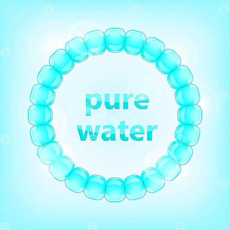 Blue Pure Water Concept stock vector. Illustration of nature - 25460905