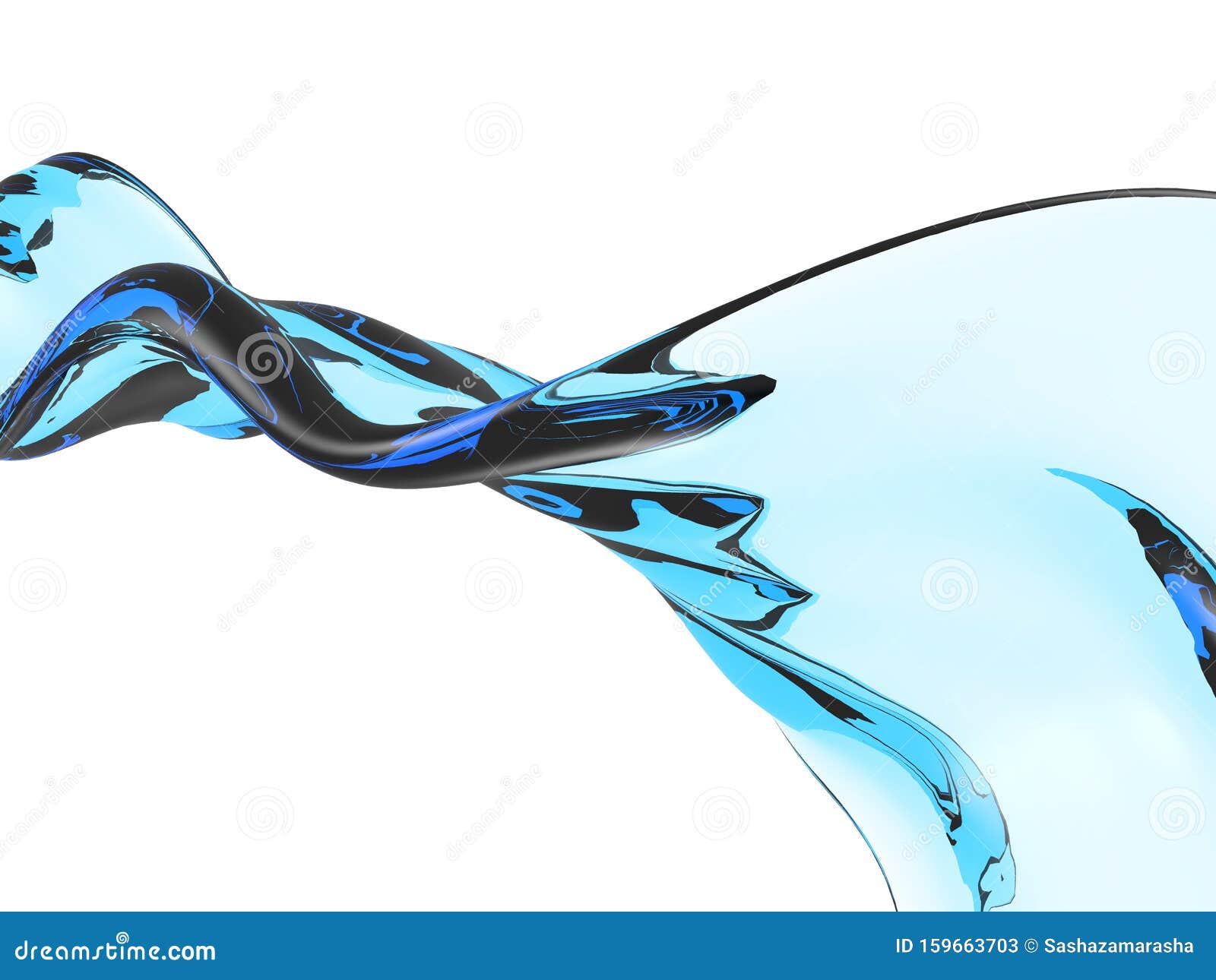 Blue Pure Water Liquid Splash Stock Illustration - Illustration of drop ...