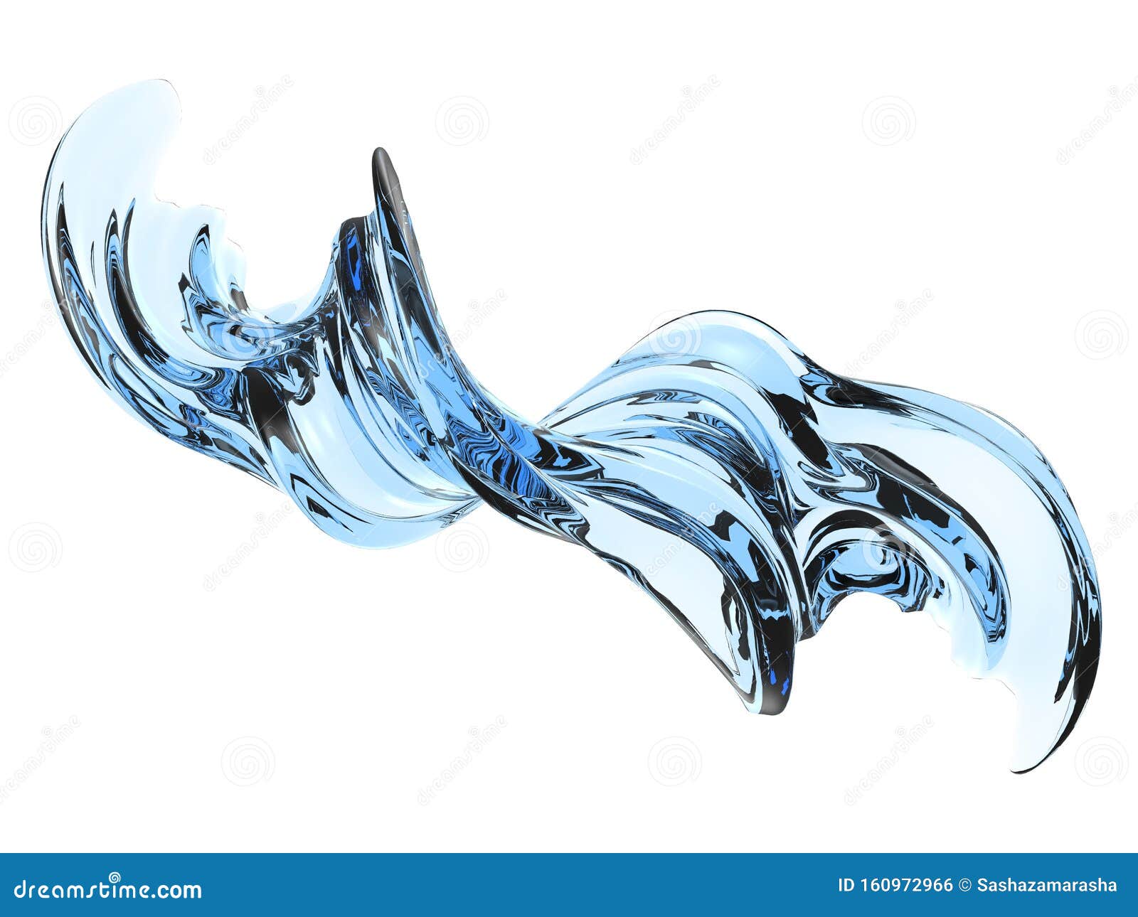 Blue Pure Water Liquid Splash Stock Illustration - Illustration of drop ...