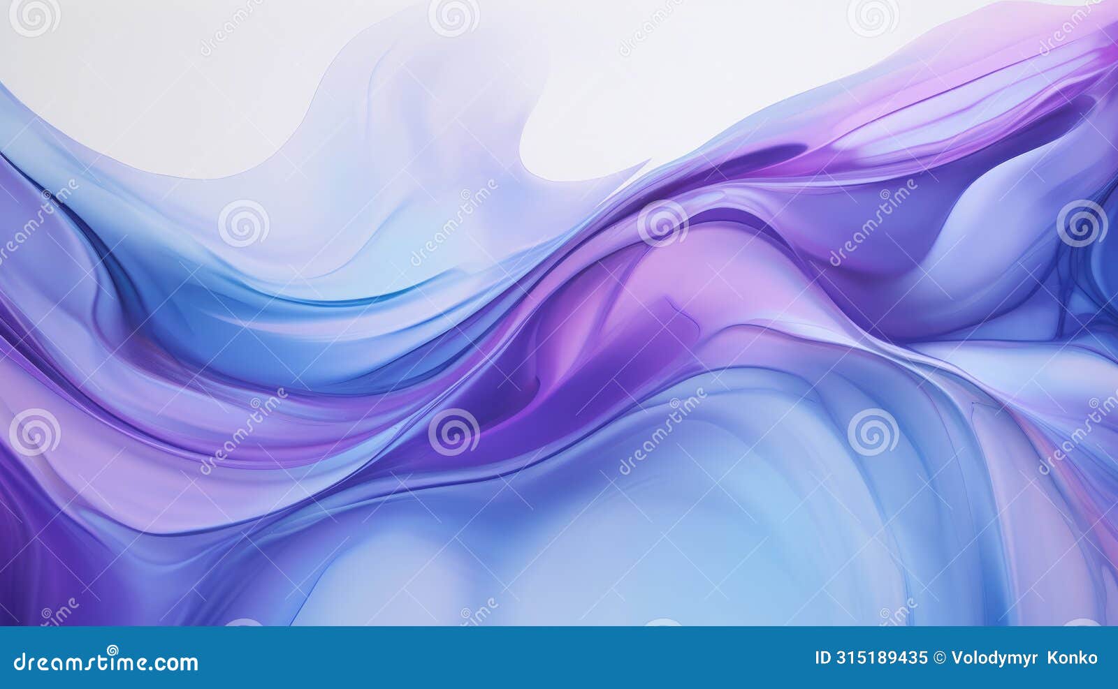 Blue and Purple Abstract Painting on White Wall Stock Image - Image of ...