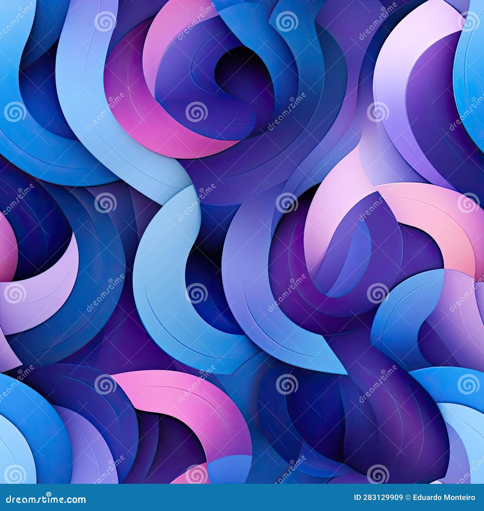 Blue and Purple Abstract Paper with Flowing Curved Lines (tiled) Stock ...