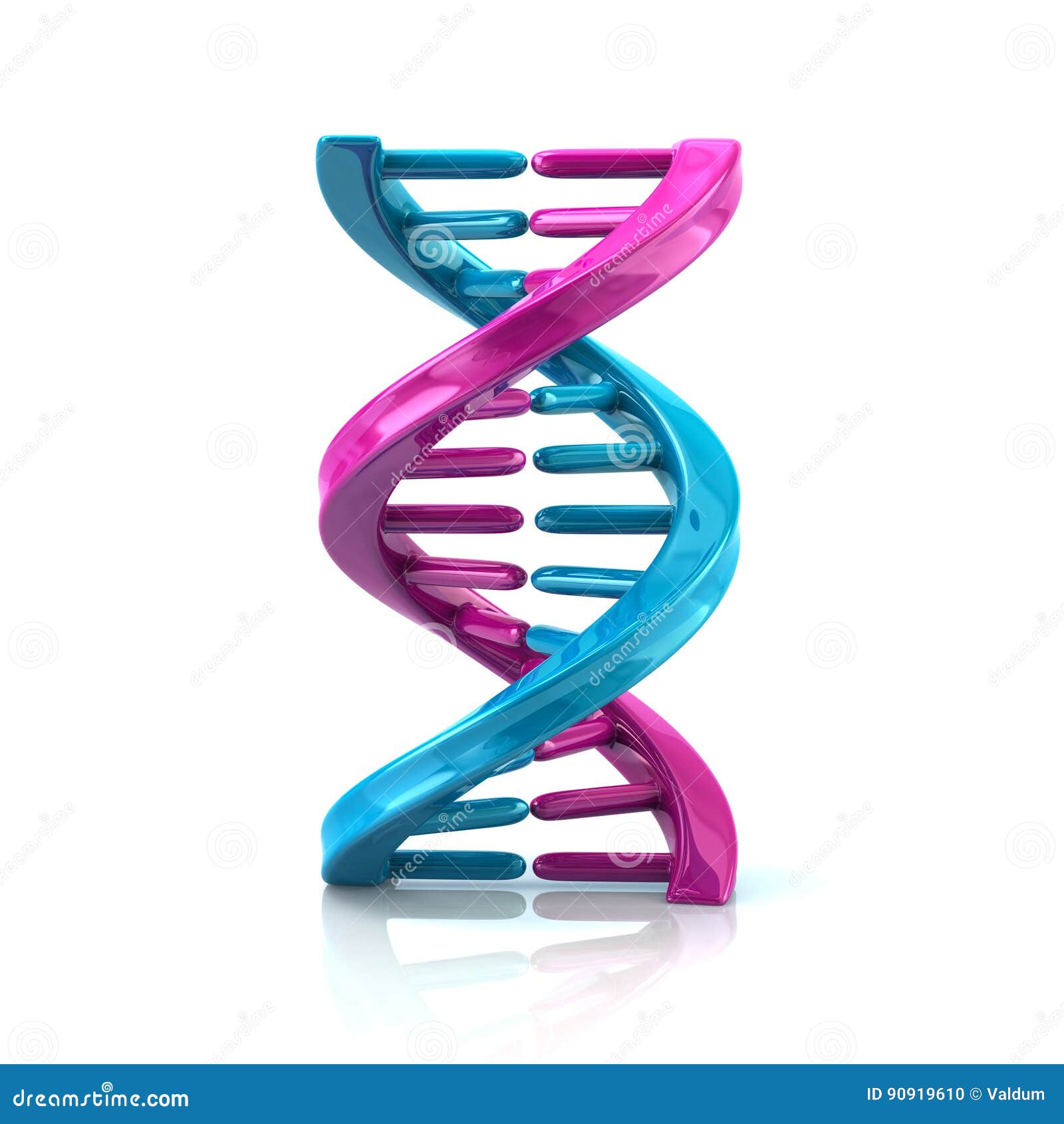 Blue and Purple DNA Molecule Stock Illustration - Illustration of ...
