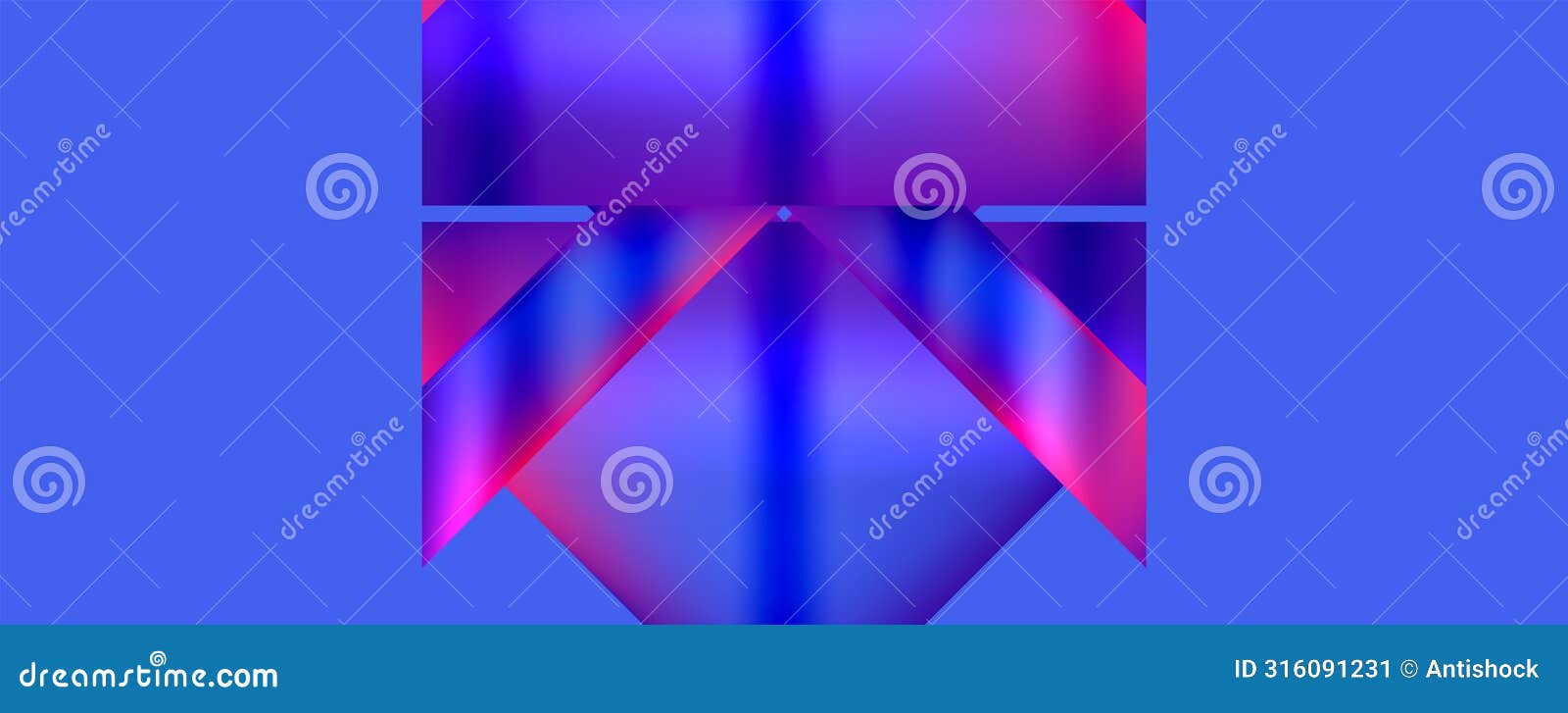 Blue, Purple Geometric Shapes on Blue Bg with Visual Effect Lighting ...