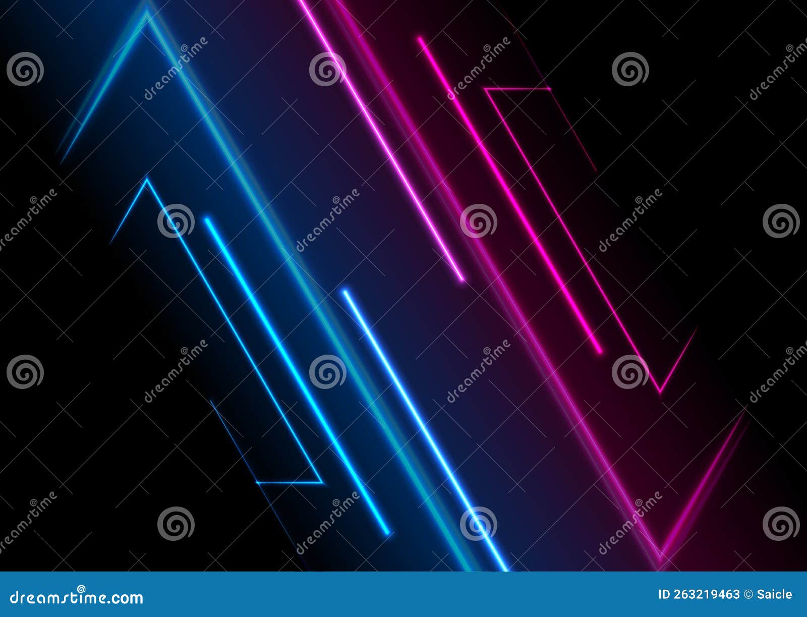 Blue Purple Glowing Neon Lines Abstract Tech Background Stock Vector ...