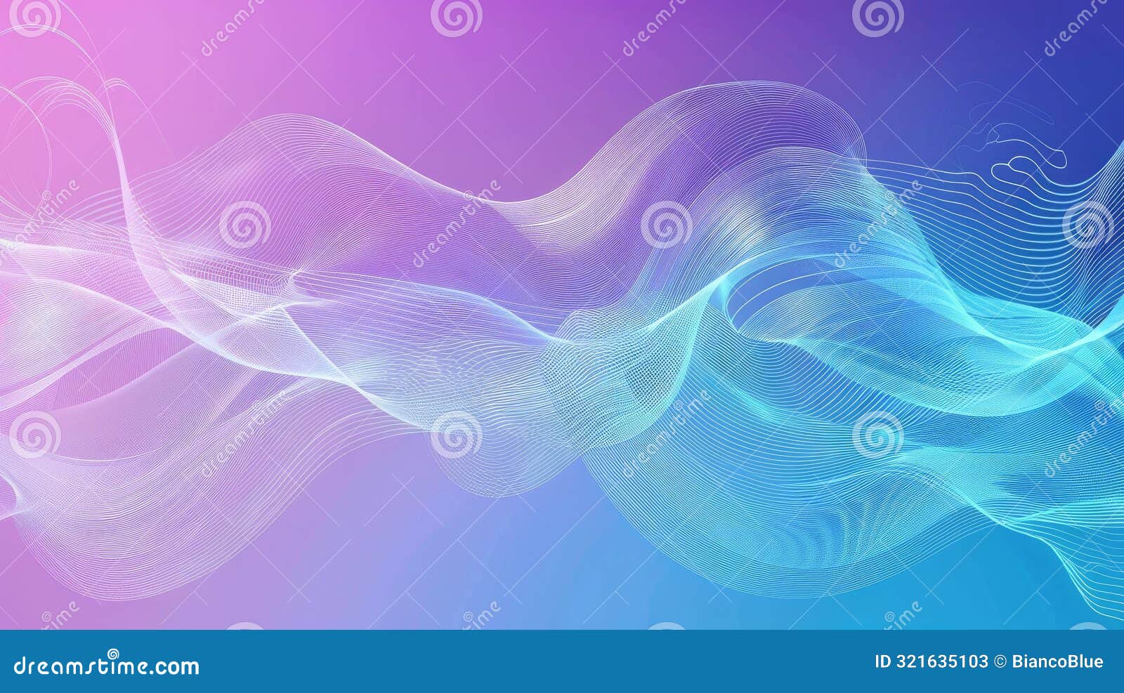 Blue and Purple Gradient Background with White Wave Pattern. AIG51A ...
