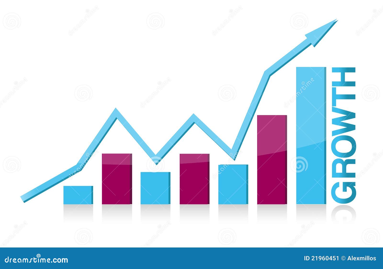 Blue and Purple Growth Graph Illustration Stock Vector - Illustration ...