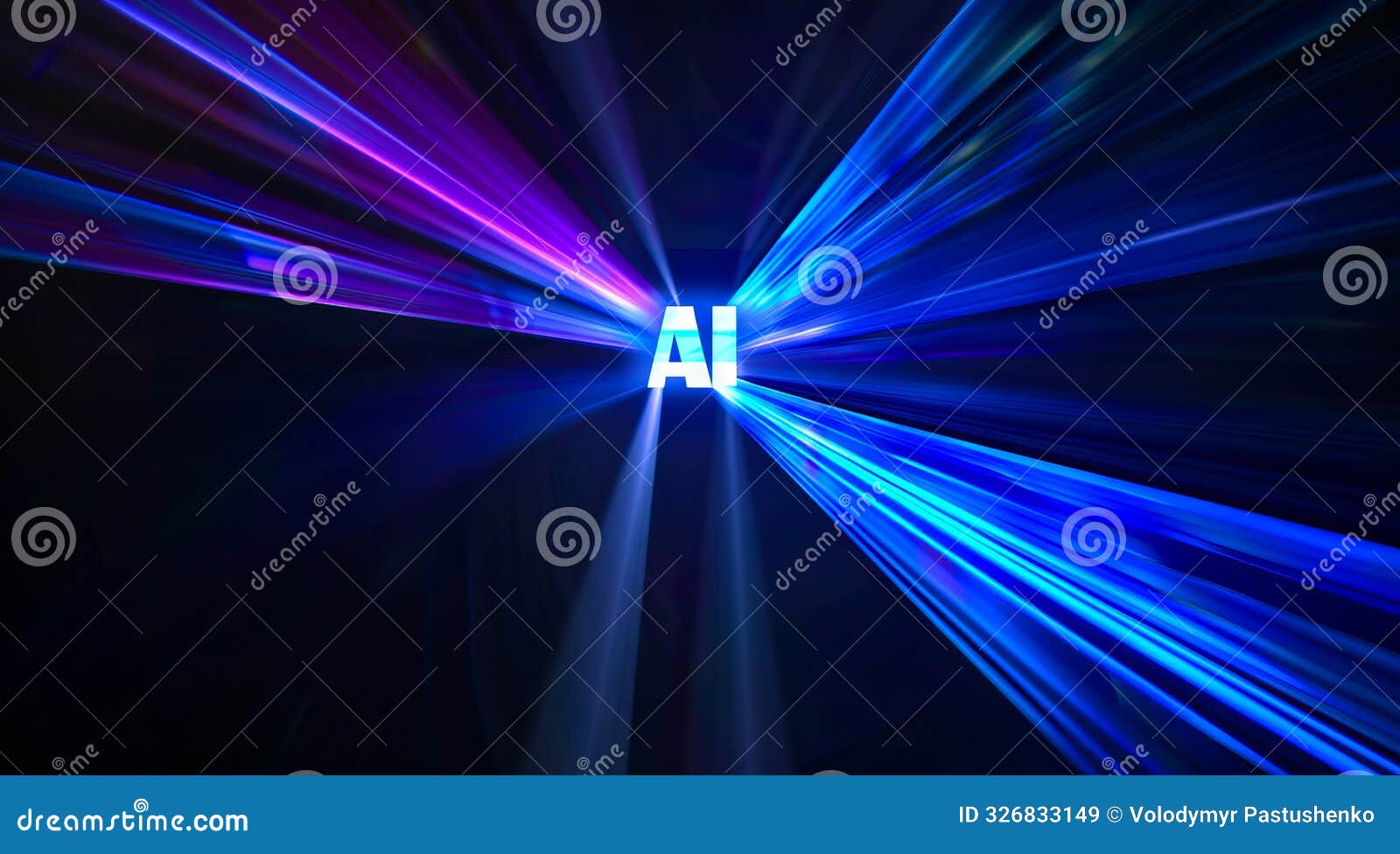 A Blue and Purple Light Beams Coming Out of the Screen Stock Image ...