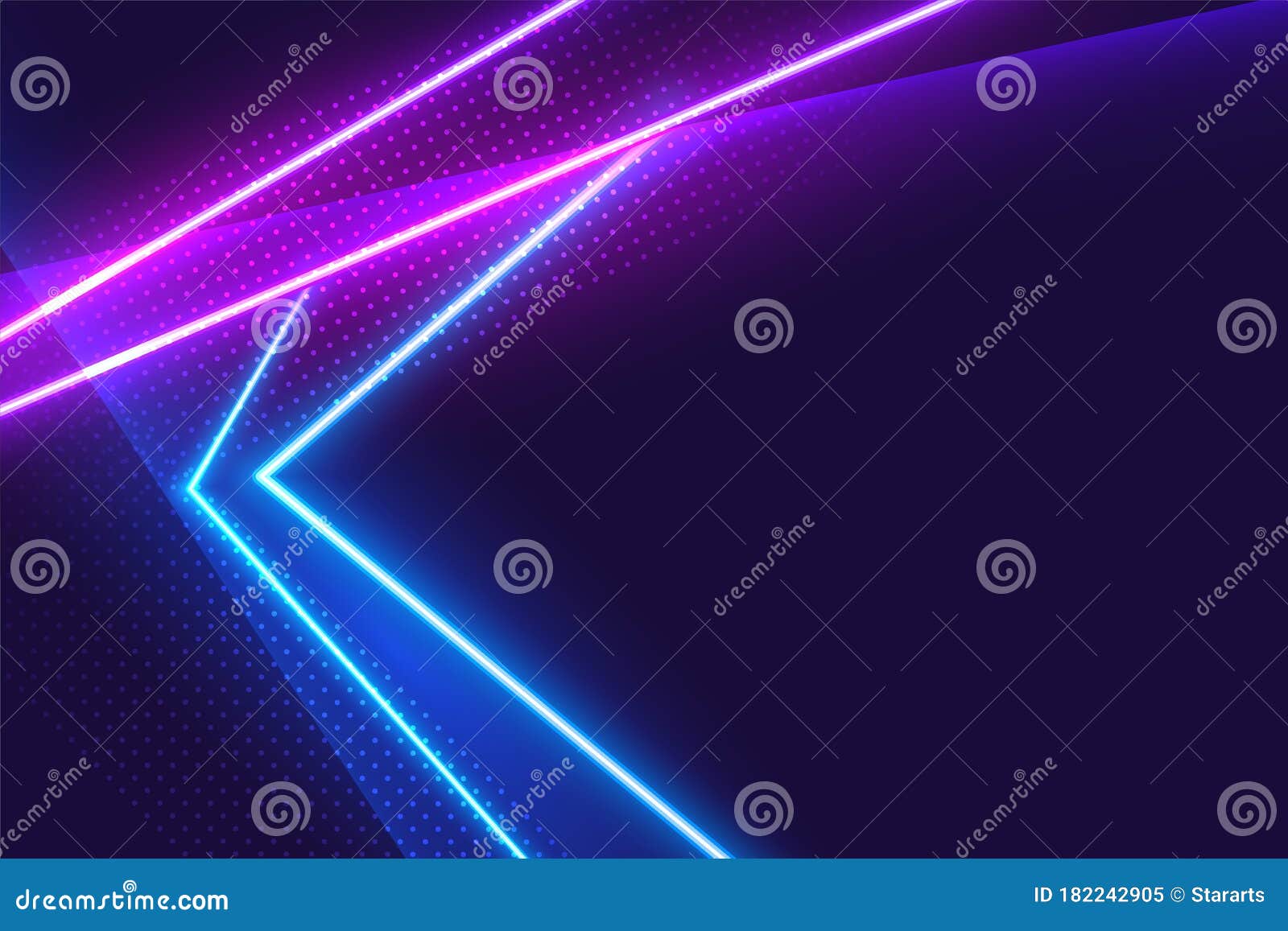 Blue and Purple Neon Lights Glowing Background Stock Vector ...
