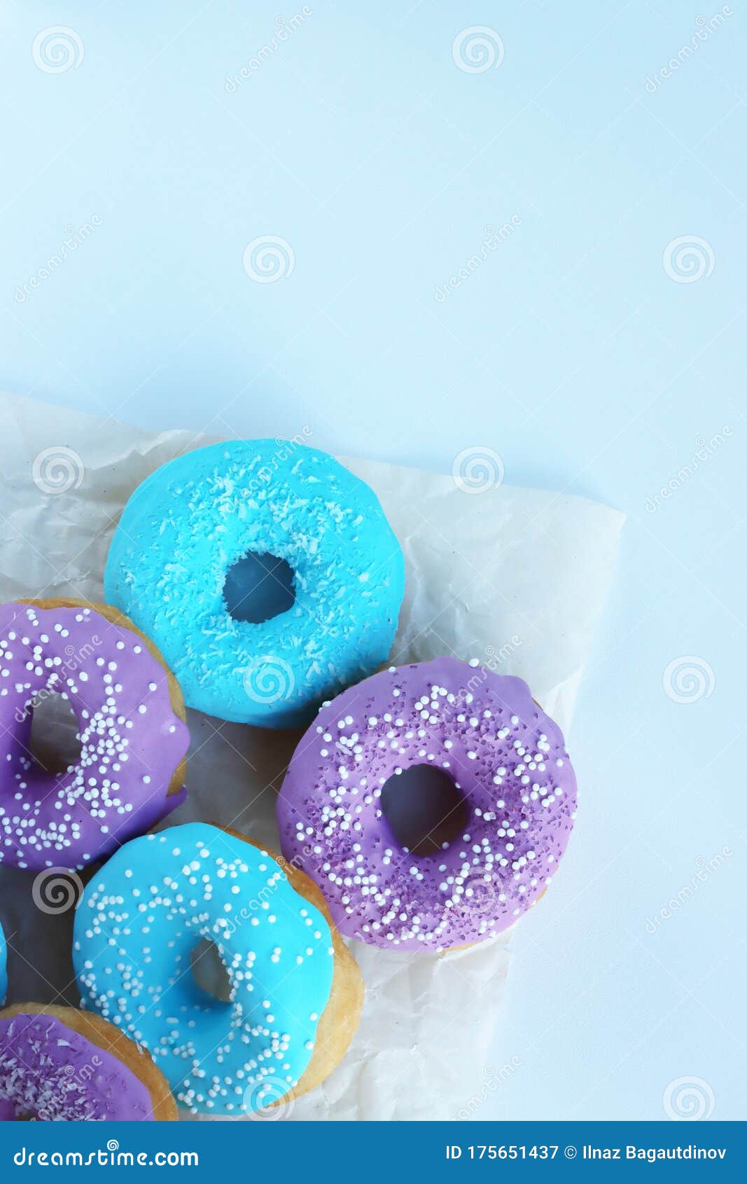 Colorful Round Donuts on the Table Stock Image - Image of iced ...