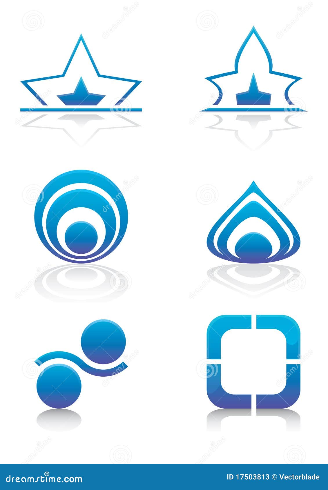 Blue Purple Signs And Symbols Set Stock Vector - Illustration of ...