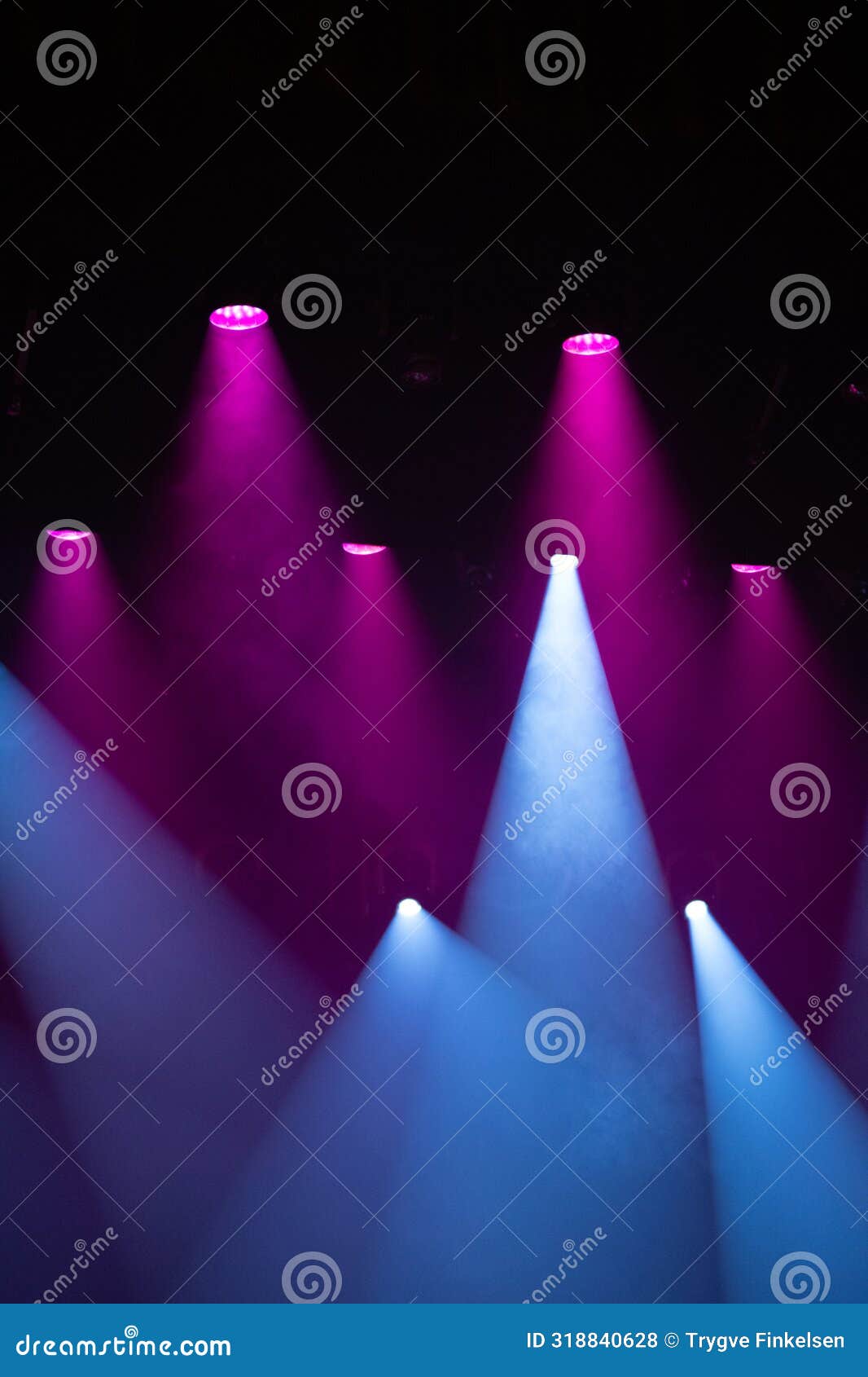 Blue and Purple Stage Lights at a Concert.. Stock Photo - Image of band ...