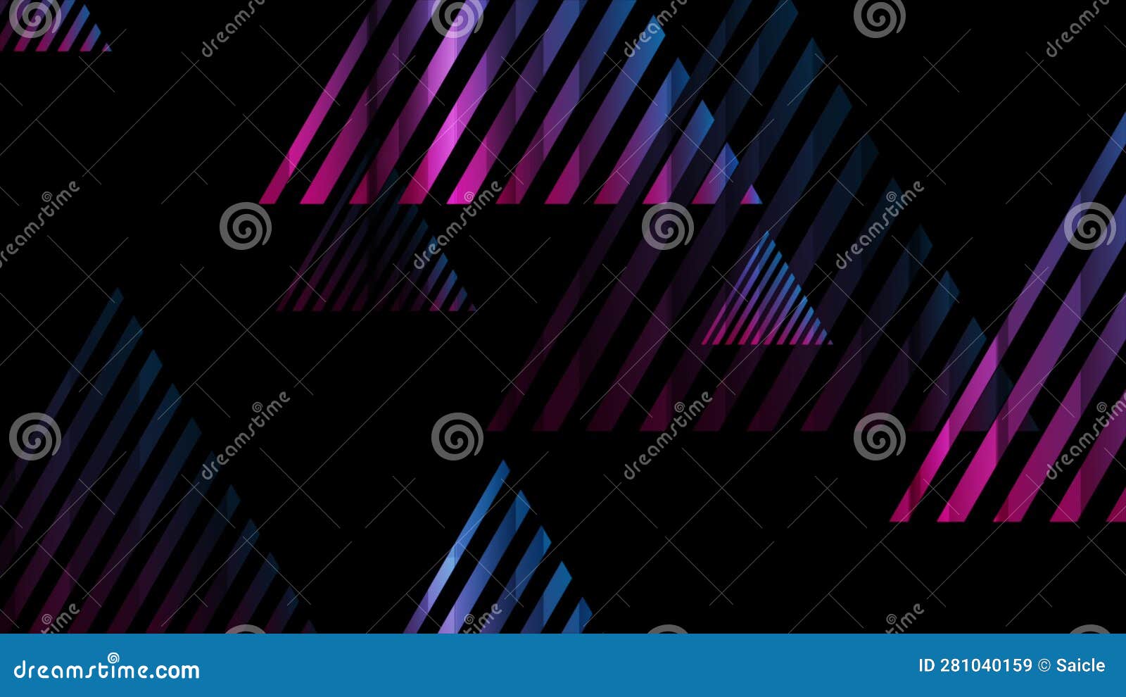 Blue Purple Striped Triangles Abstract Tech Motion Background Stock ...