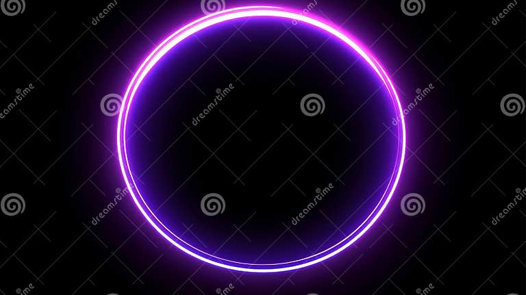 A Blue and Purple Tech Circle in Digital Style, Set on a Dark ...