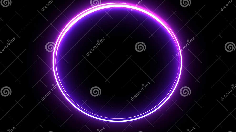 A Blue and Purple Tech Circle in Digital Style, Set on a Dark ...