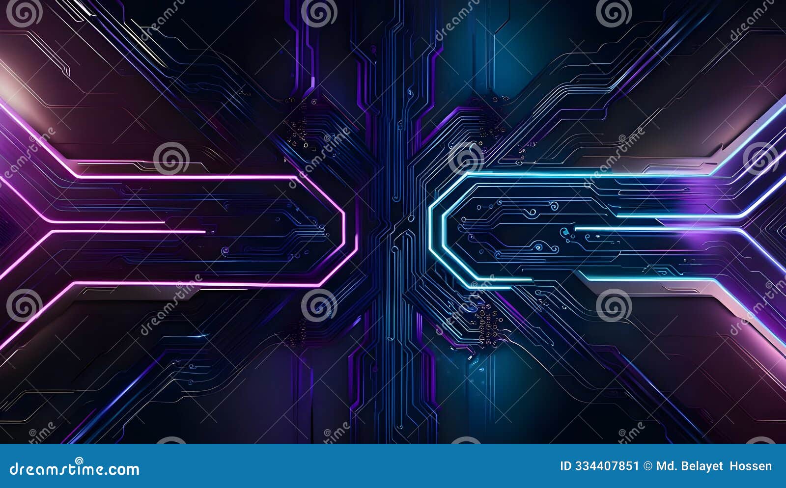 Blue and Purple Technology Circuit Background Stock Image - Image of ...