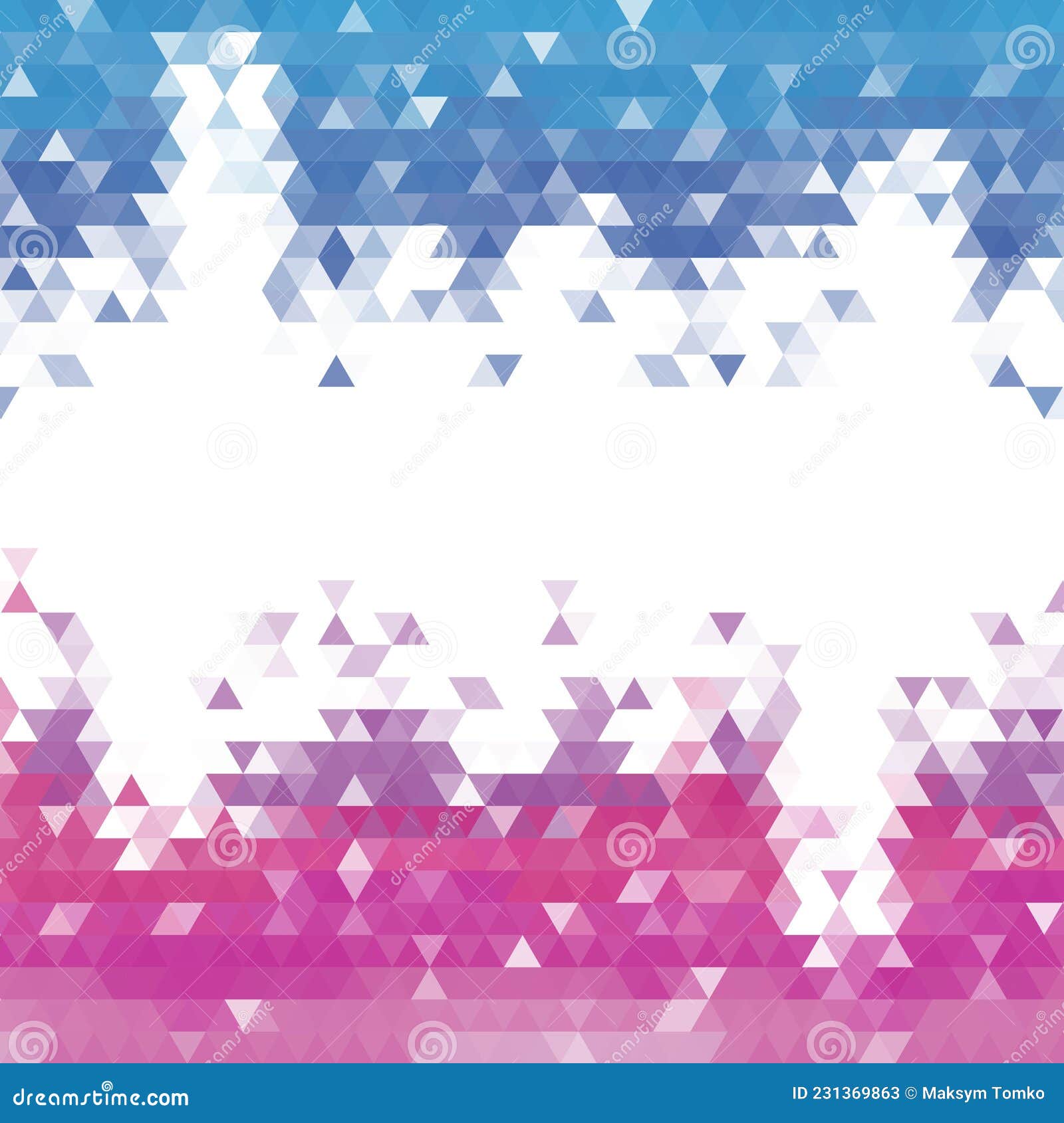 Blue and Purple Triangular Shapes. Polygonal Style. Geometric Image ...