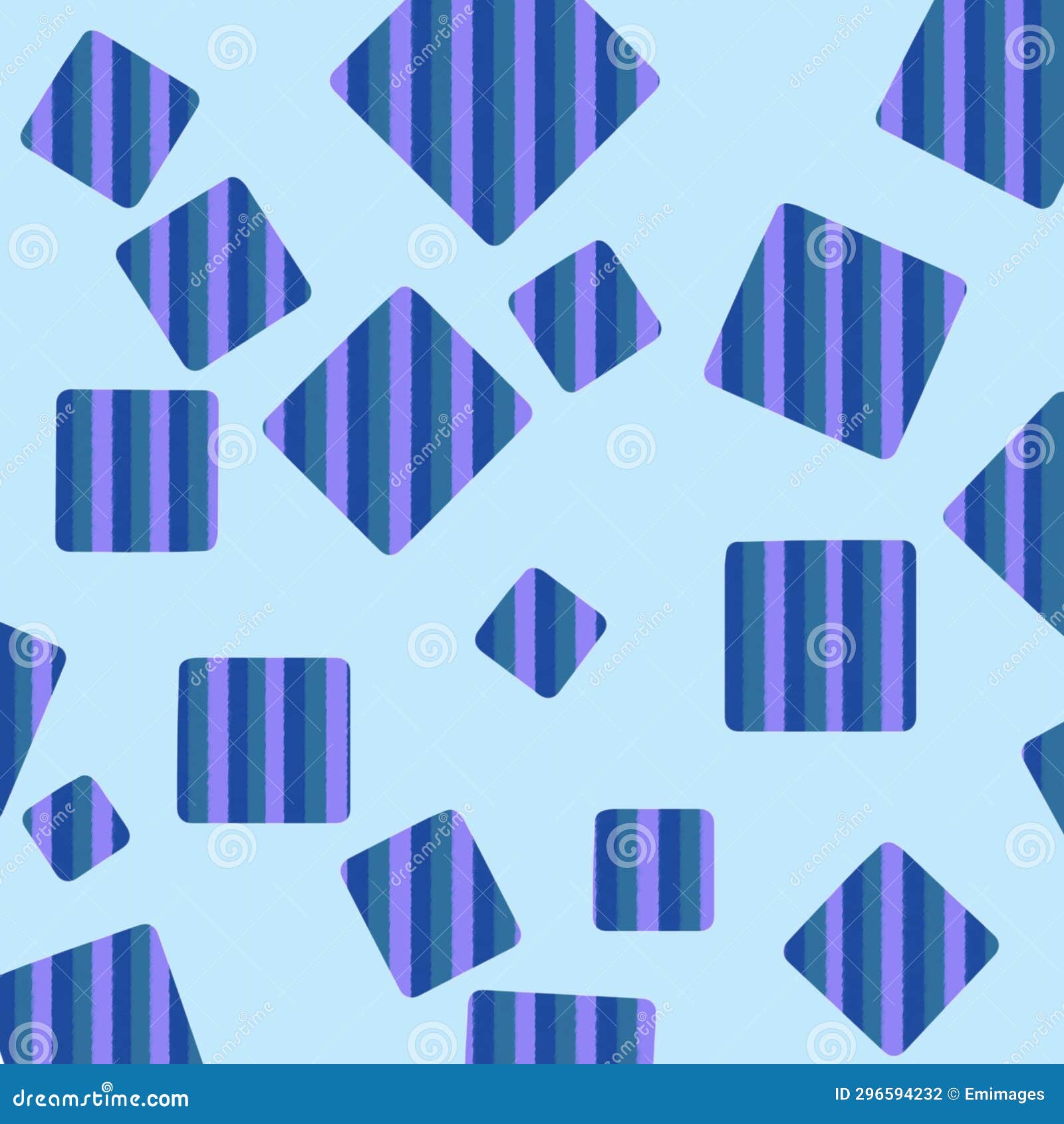 Blue and Purple Striped Squares on Blue Background Stock Illustration ...