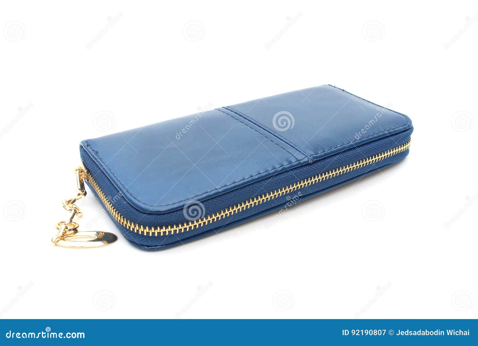 Blue purse on isolated stock image. Image of buckle, closeup - 92190807