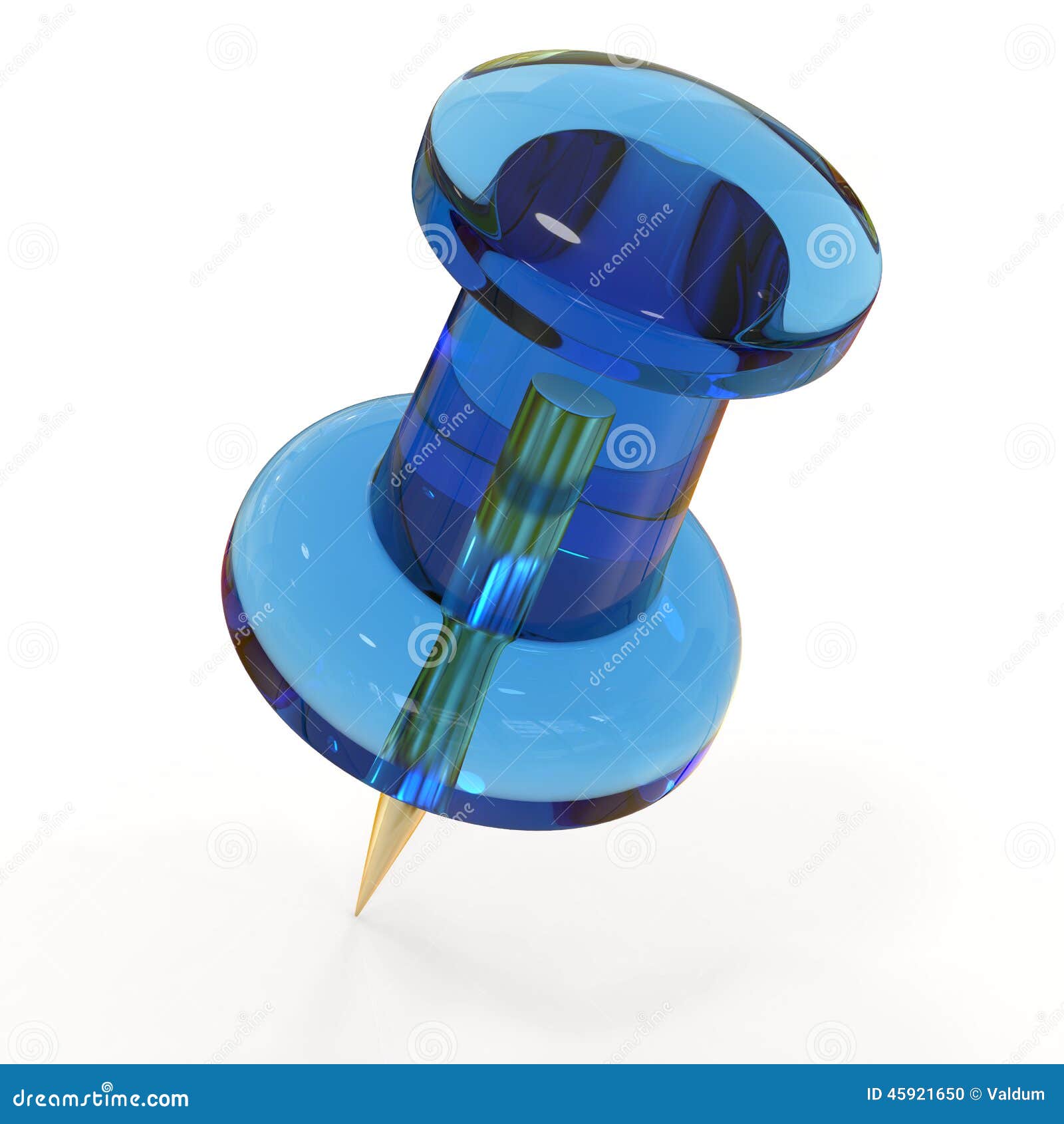 Blue push pin stock illustration. Illustration of plastic - 45921650