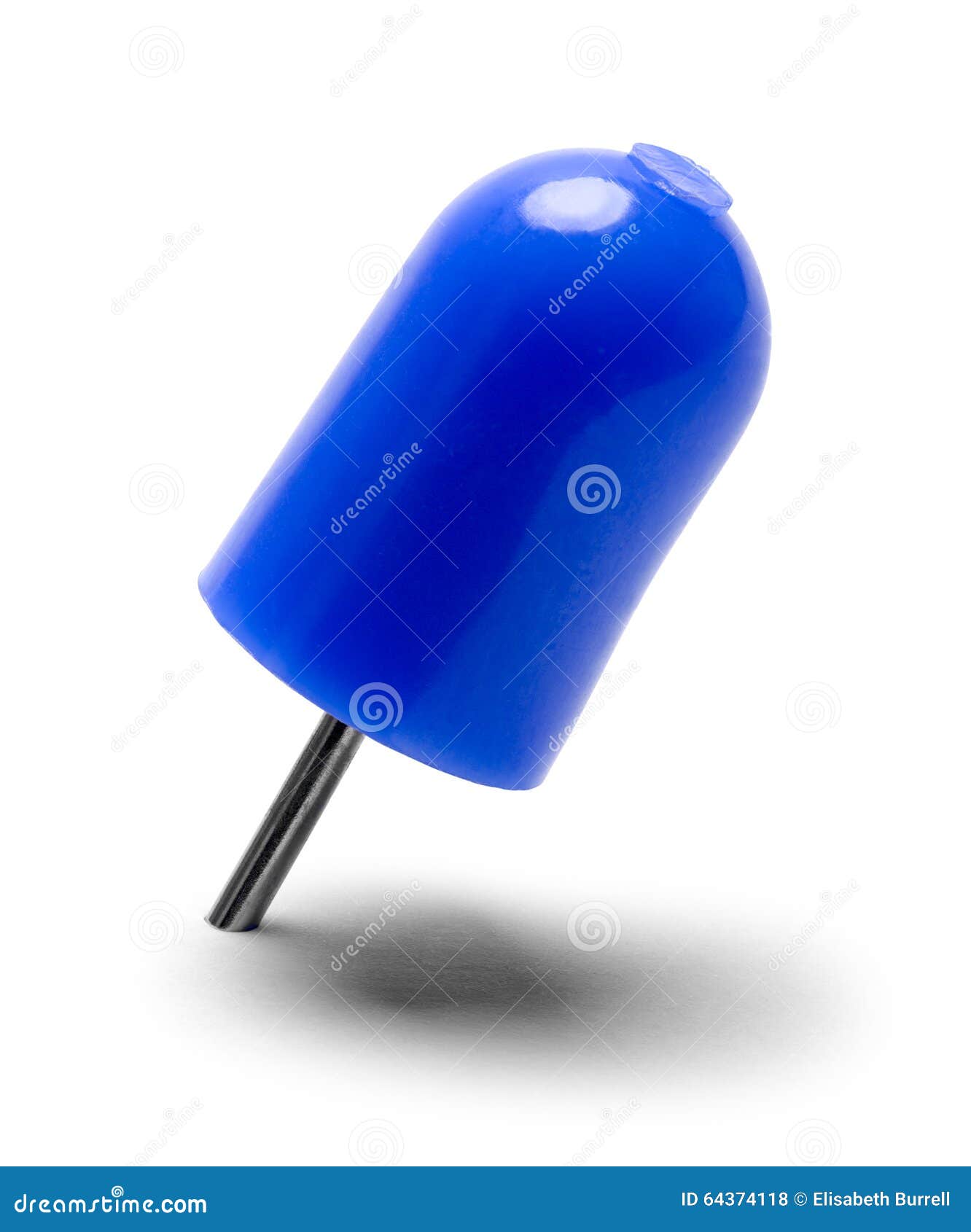 Blue Push Pin stock photo. Image of thumbtack, blue, object - 64374118