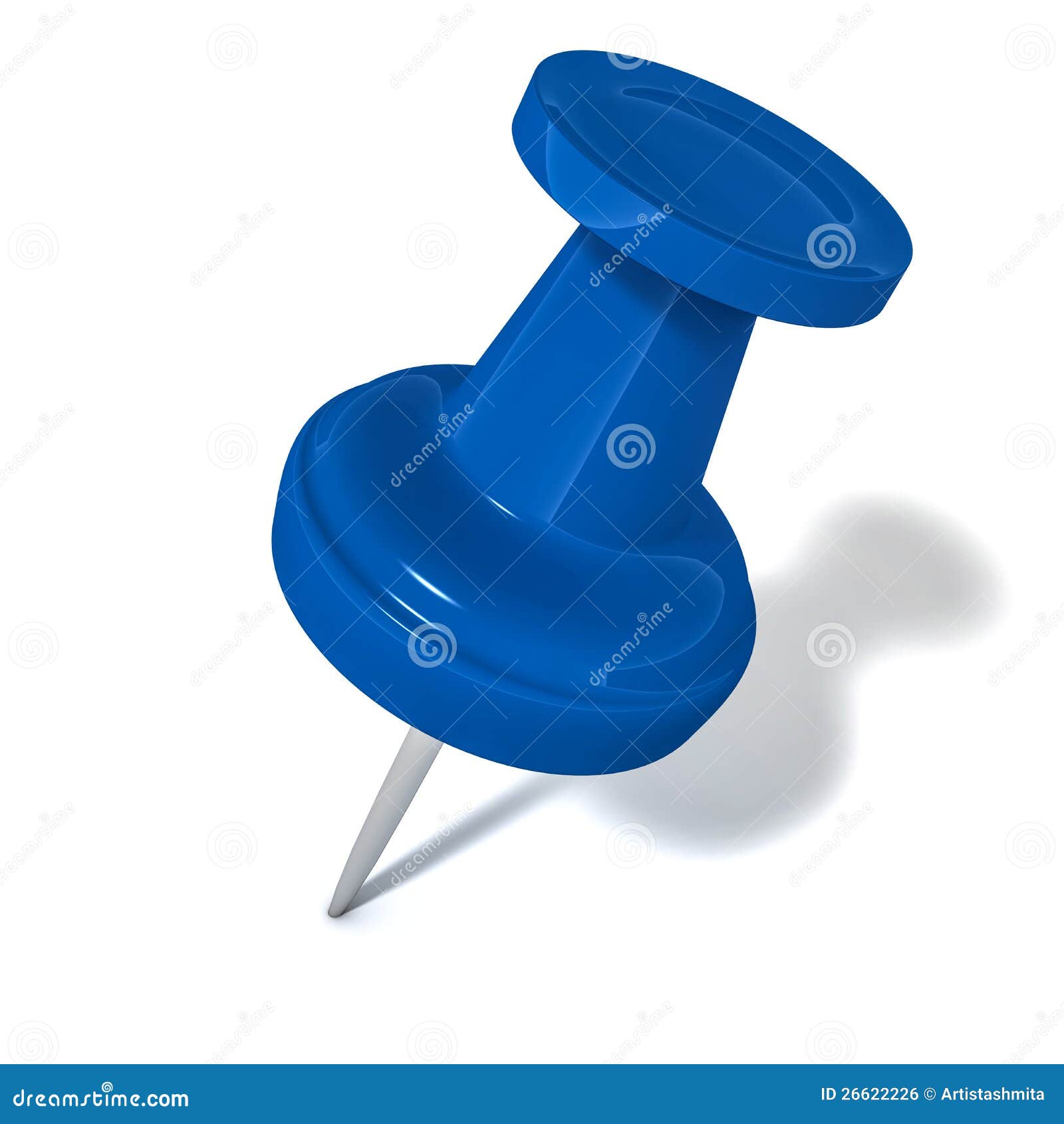 Blue pushpin stock illustration. Illustration of blue - 26622226